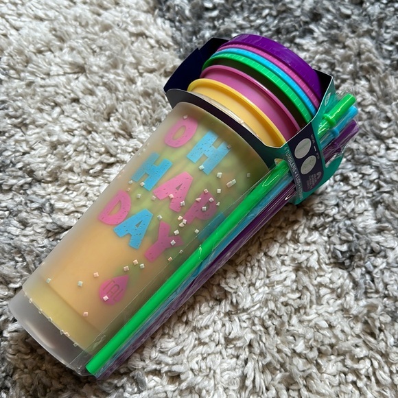 Tal | Dining | Tal Color Changing Cups 4 Pack Tumbler Straw Set New ...